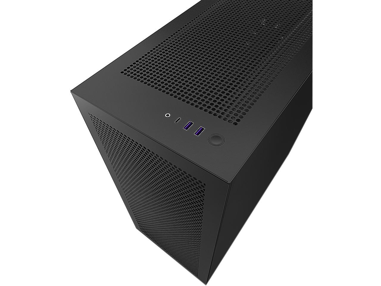 NZXT H7 Flow Black - Mid-Tower Airflow PC Gaming Case - Tempered Glass ...