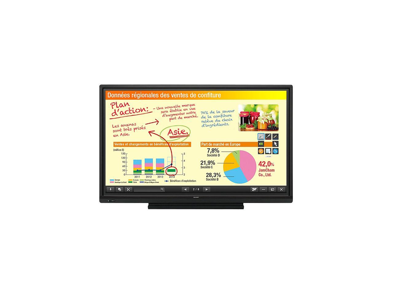 Sharp's AQUOS BOARD PN-L703A 70" 10 Point Multi-Touch Whiteboard ...