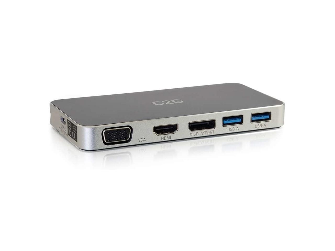 C2G Cables to Go USB-C Docking Station with HDMI, DisplayPort and VGA ...