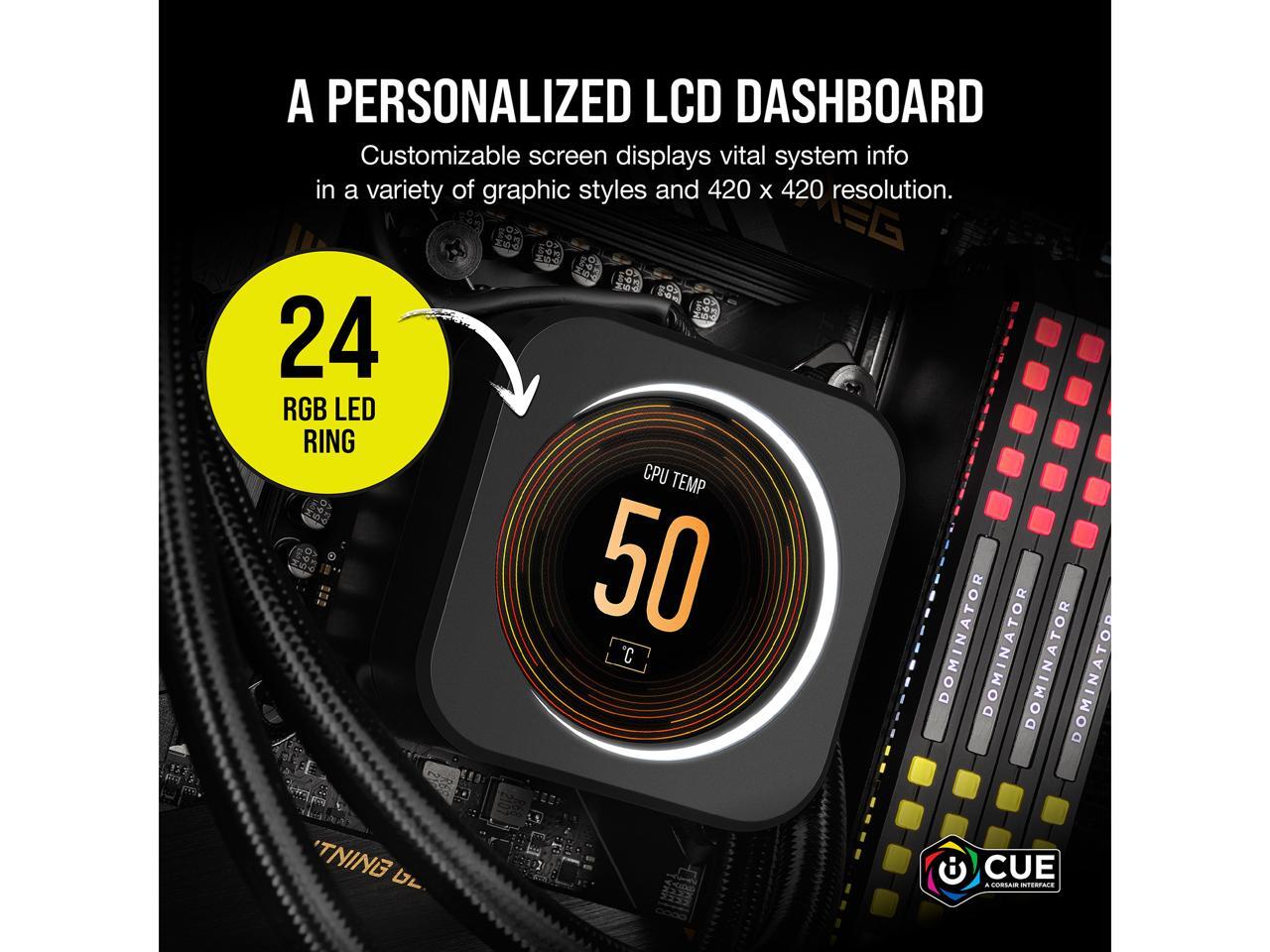 CORSAIR iCUE ELITE CPU Cooler LCD Display Upgrade Kit - Newegg.com