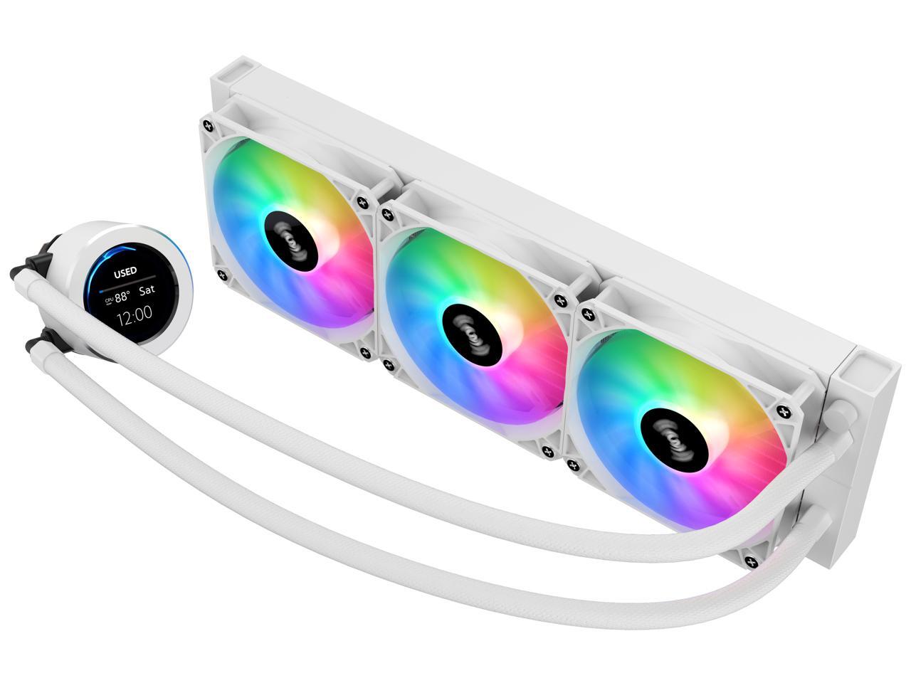 SAMA SM360 Gaming Water Liquid Cooler White 360mm AIO PC CPU Cooler ...