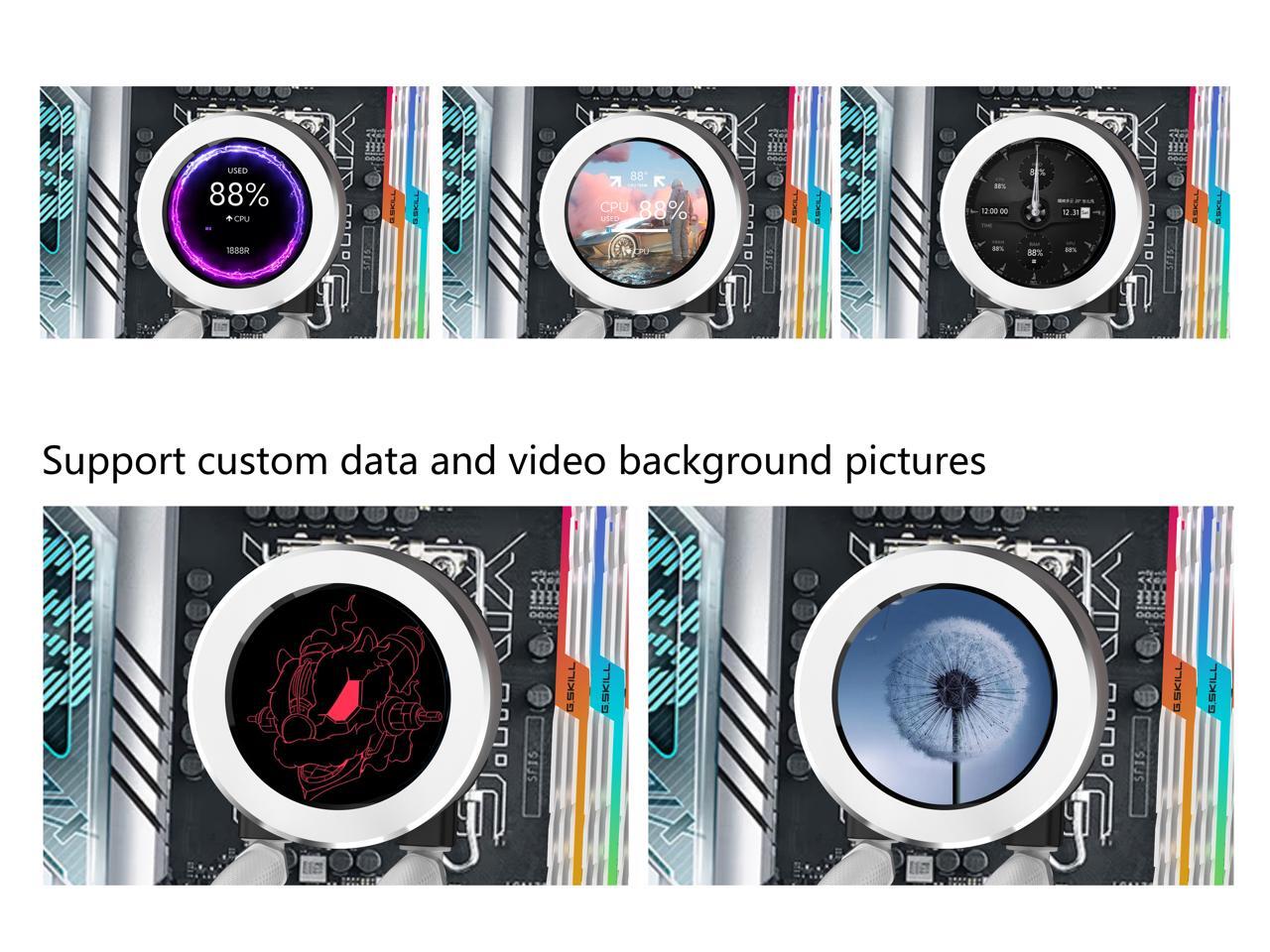 SAMA SM360 Gaming Water Liquid Cooler White 360mm AIO PC CPU Cooler ...