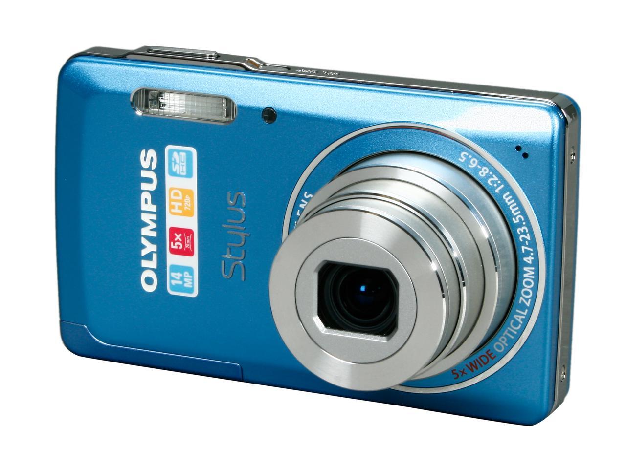 OLYMPUS Stylus 5010 Blue 14 MP 26mm Wide Angle Digital Camera - Newegg.com