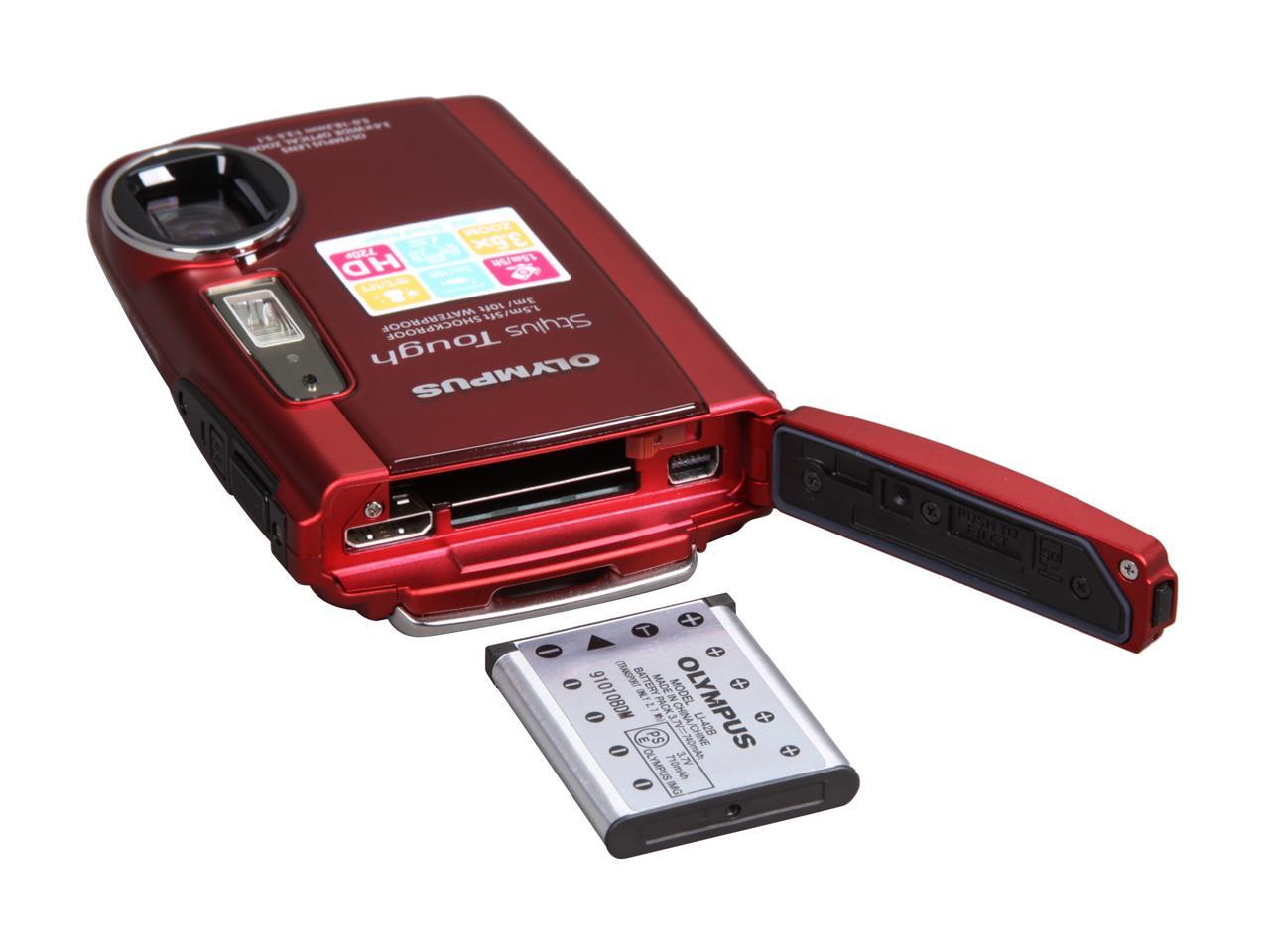OLYMPUS Stylus Tough 3000 Red 12 MP Waterproof Shockproof 28mm Wide ...