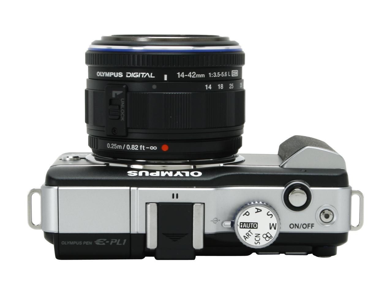 OLYMPUS PEN E-PL1 Black 12.3 MP 2.7" 230K HyperCrystal AR Coating LCD ...