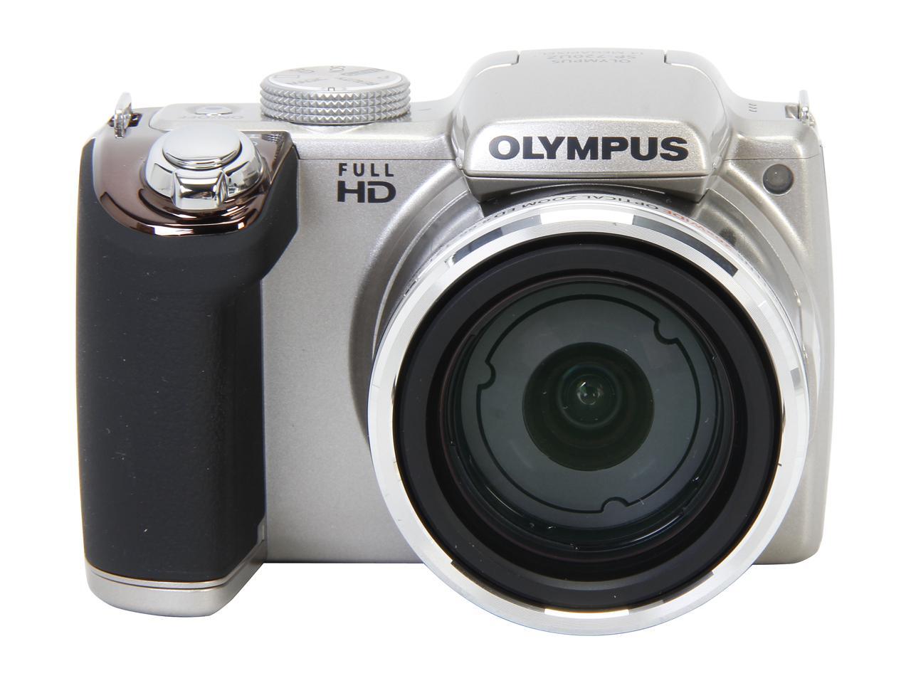 OLYMPUS SP-720UZ IHS Silver 14 MP Digital Camera HDTV Output - Newegg.com