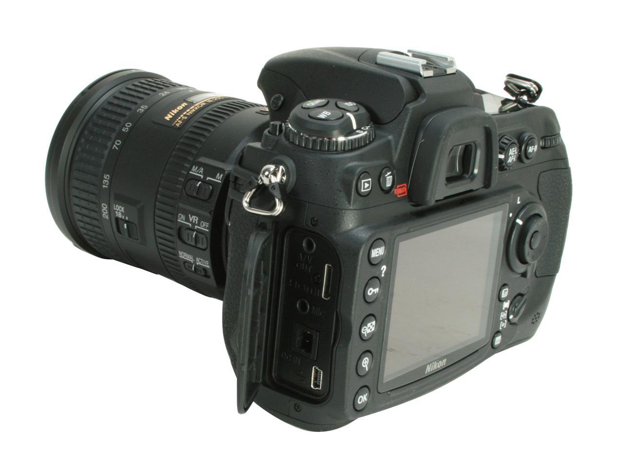 Nikon D300S Black DX Format Digital SLR Camera w/ AF-S NIKKOR 18-200mm ...