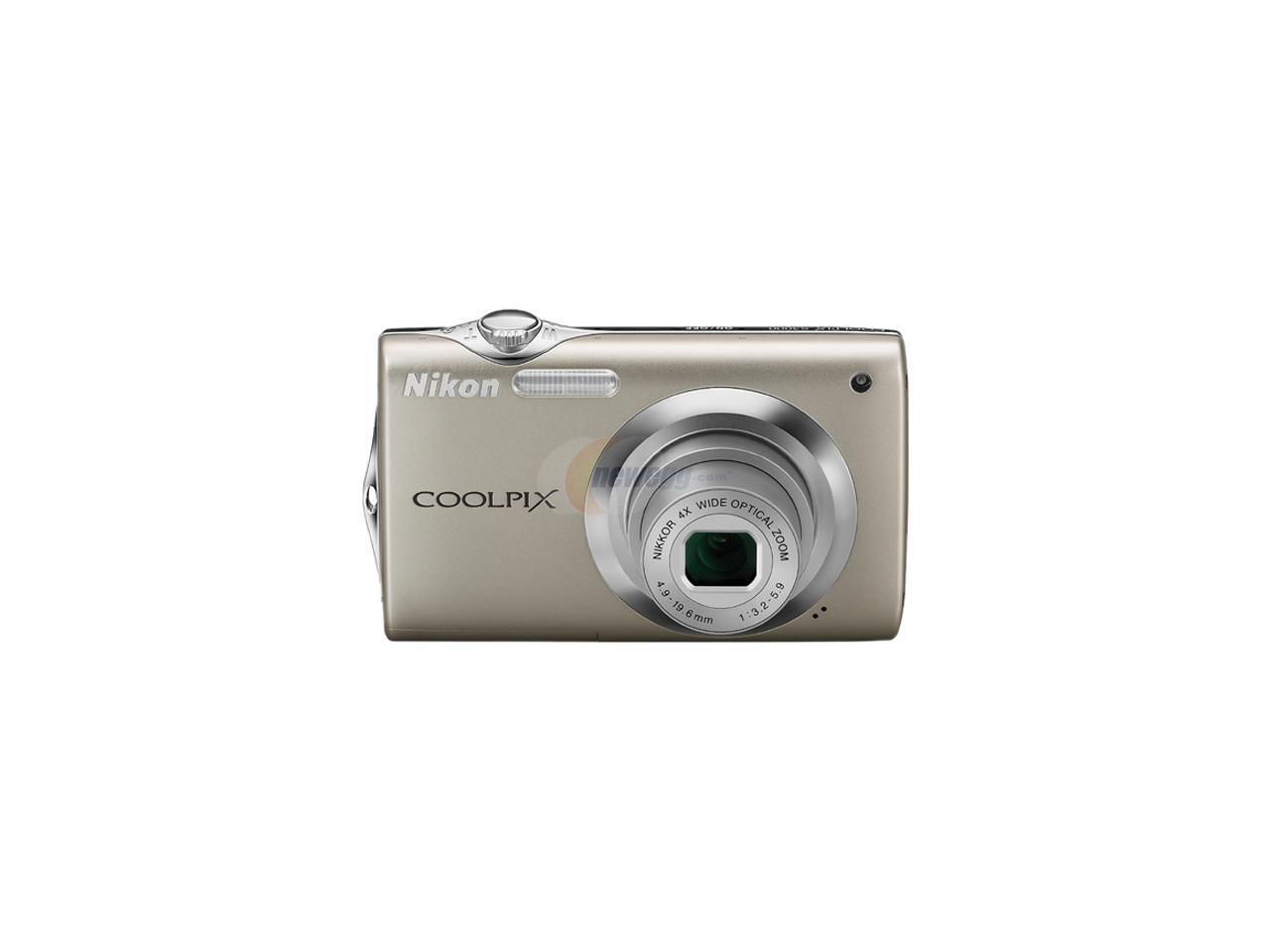 Nikon COOLPIX S3000 Champagne Silver 12.0 MP 27mm Wide Angle Digital ...