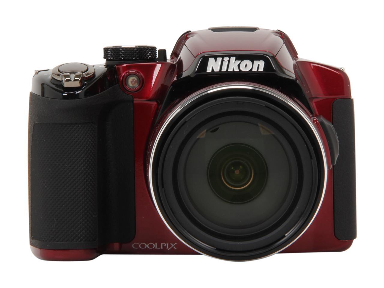 Nikon Coolpix P510 Red 16.1 MP 24mm Wide Angle Digital Camera HDTV ...