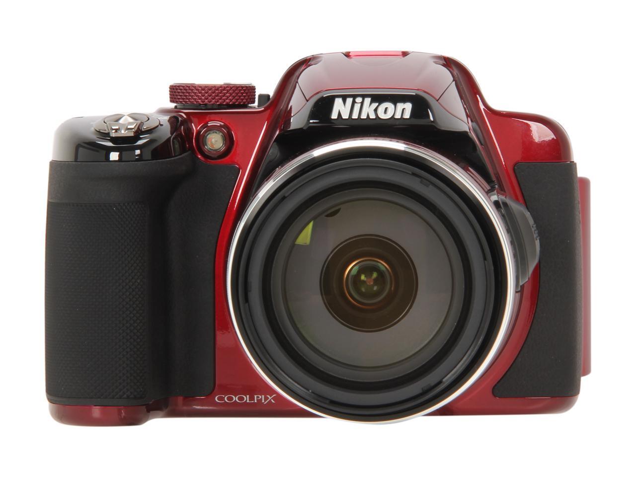Nikon COOLPIX P520 Red 18.1 MP Wide Angle Digital Camera HDTV Output ...