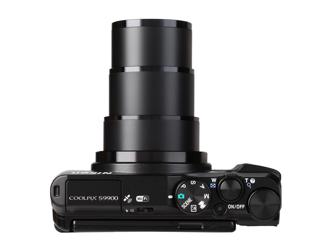 Nikon COOLPIX S9900 Black 16.00 MP Wide Angle Digital Camera - Newegg.com