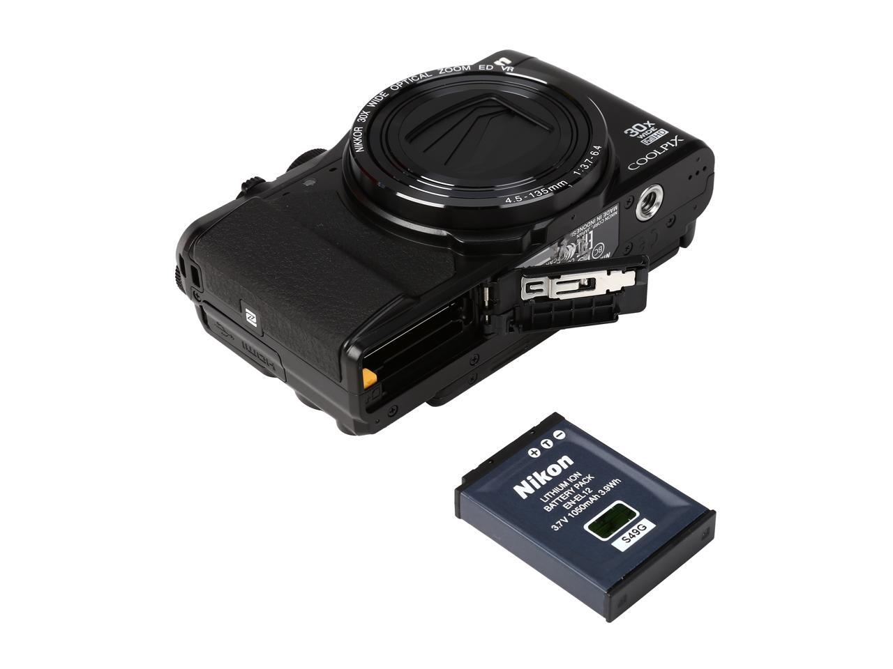 Nikon COOLPIX S9900 Black 16.00 MP Wide Angle Digital Camera - Newegg.com