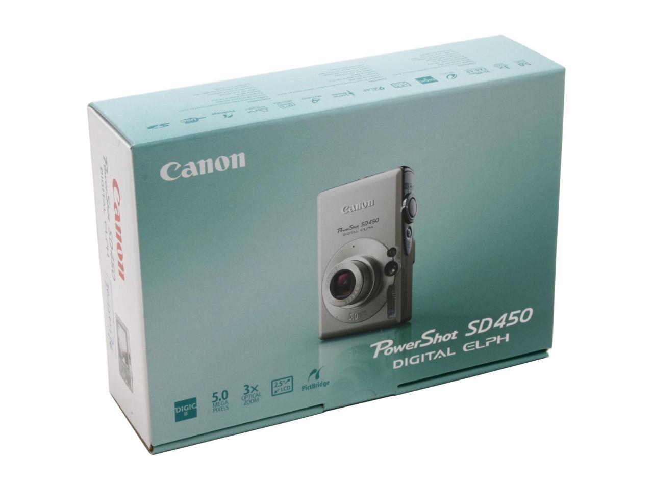 Canon SD450 Silver 5.0 MP Digital Camera - Newegg.com