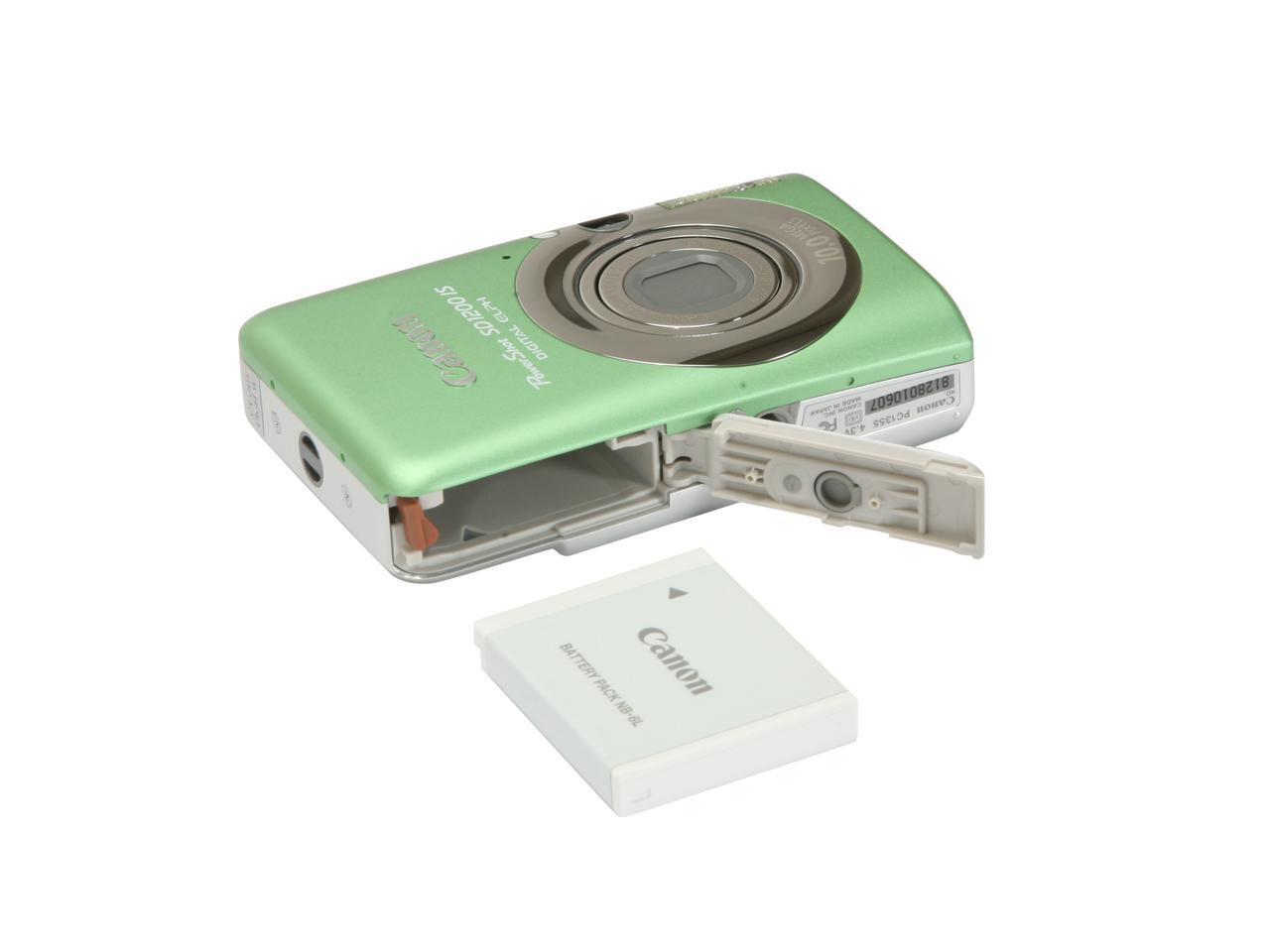 Canon PowerShot SD1200 IS Green 10.0 MP Digital Camera - Newegg.com