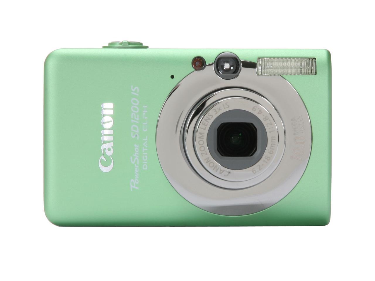 Canon PowerShot SD1200 IS Green 10.0 MP Digital Camera - Newegg.com