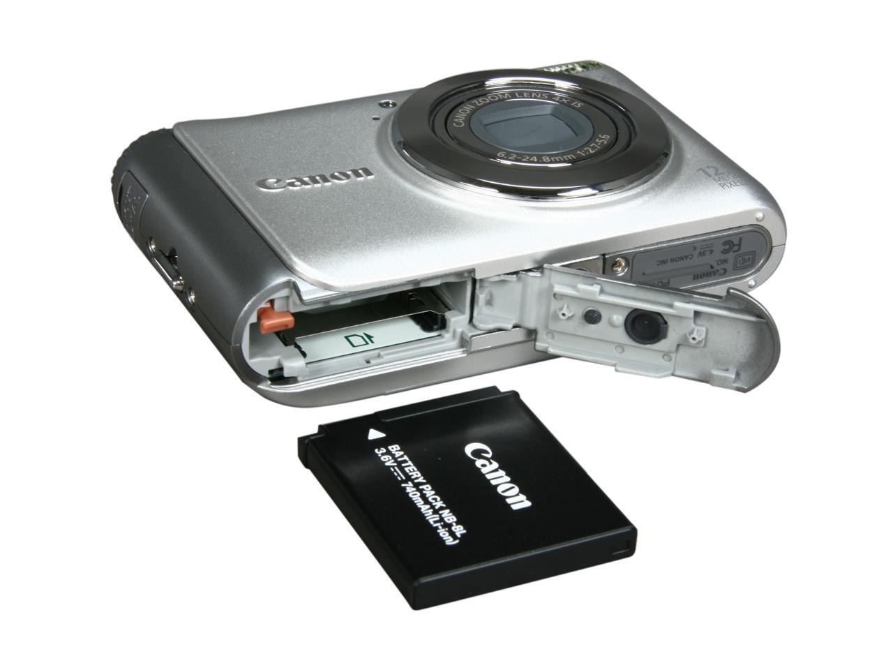 Canon PowerShot A3100 IS Silver 12.1 MP Digital Camera - Newegg.com