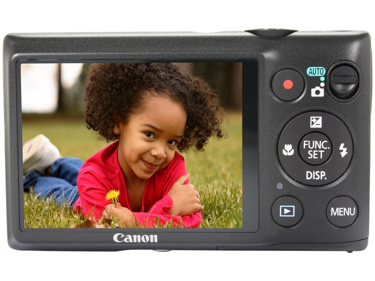 Canon ELPH 300 HS Black 12.1 MP 24mm Wide Angle Digital Camera - Newegg.com