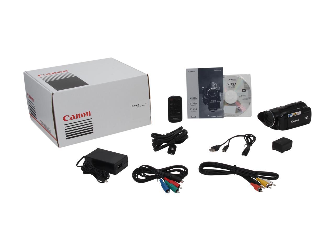 Refurbished: Canon VIXIA HF M301 (4361B018) Black High Definition Flash ...