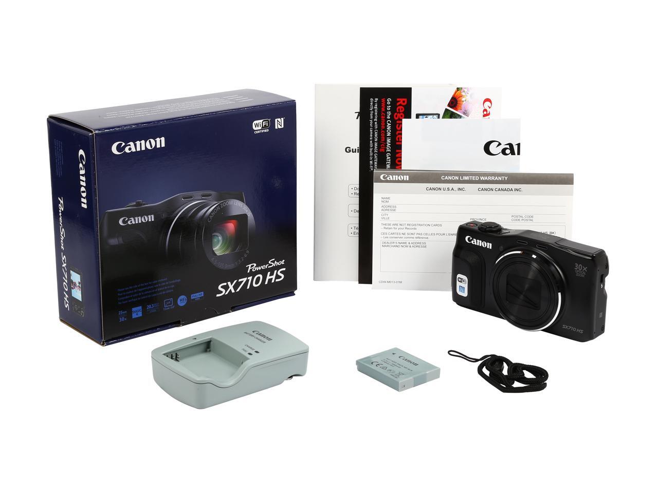 Canon PowerShot SX710 HS Black 20.3 MP 25mm Wide Angle High-End ...