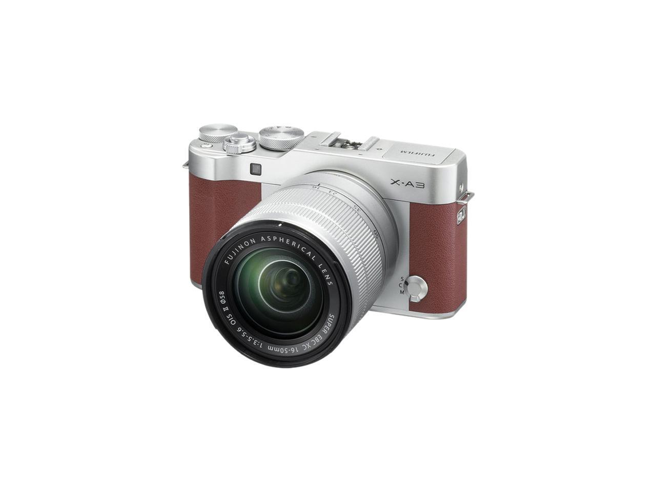 Fujifilm X-A3 16531647 Mirrorless Digital Camera with 16-50mm Lens (Brown) - Newegg.com