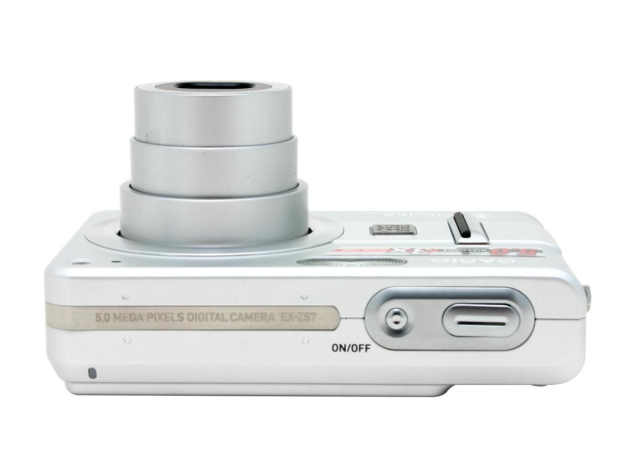 CASIO Exilim EX-Z57 Silver 5.0MP Digital Camera - Newegg.com