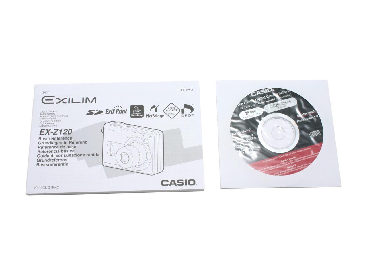 CASIO EX-Z120 Silver 7.2 MP Digital Camera - Newegg.com