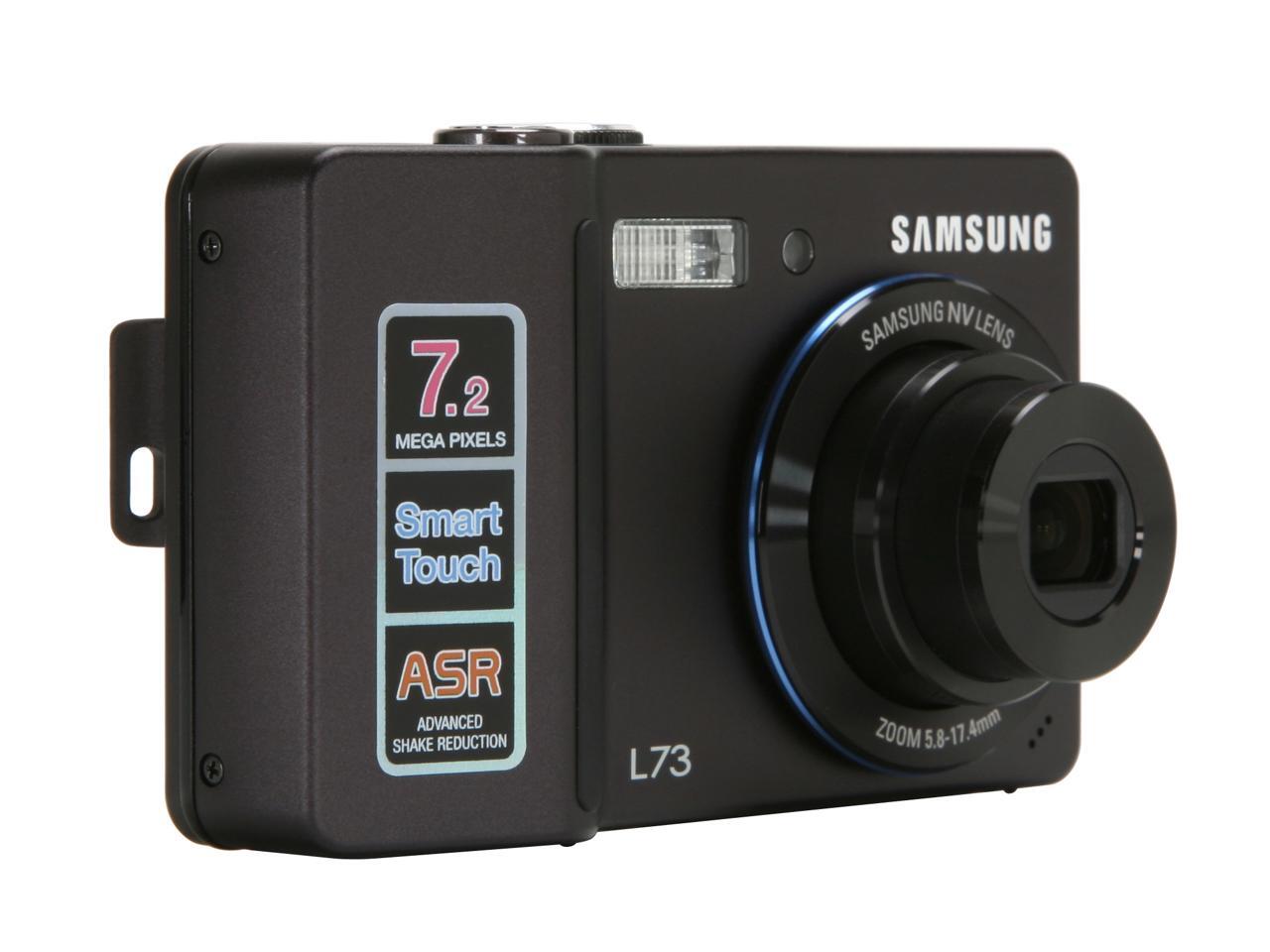 SAMSUNG L73 Black 7.2 MP Digital Camera - Newegg.com