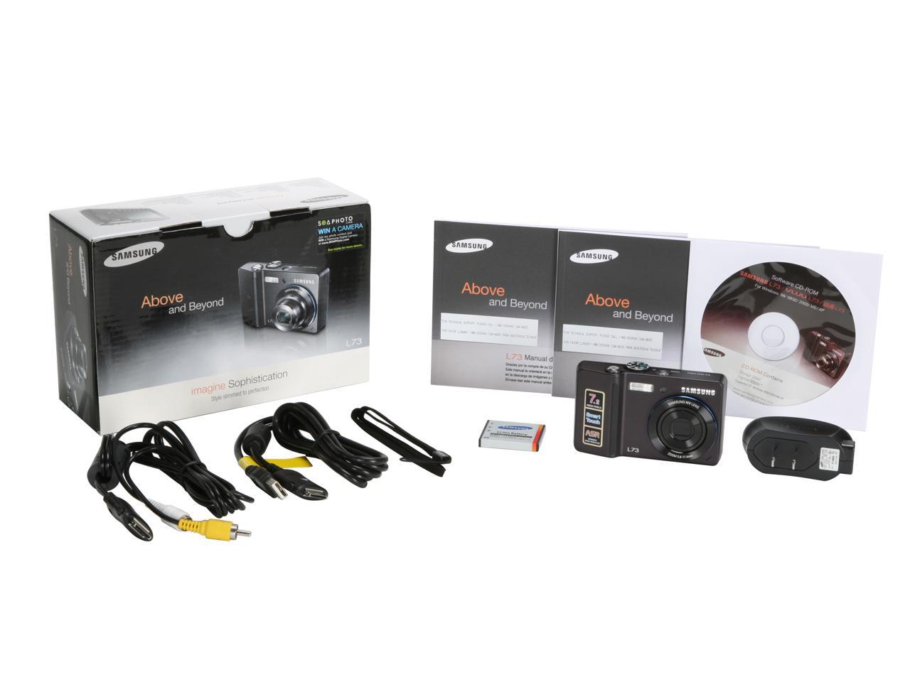 SAMSUNG L73 Black 7.2 MP Digital Camera - Newegg.com