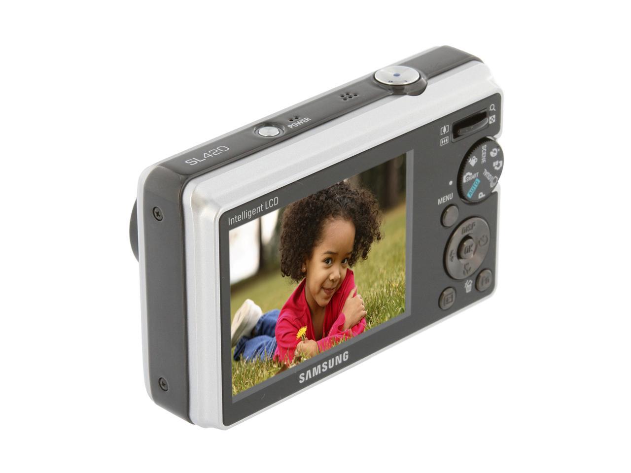 SAMSUNG SL420 Silver 10.2 MP Digital Camera - Newegg.com