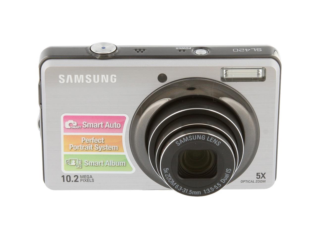 SAMSUNG SL420 Silver 10.2 MP Digital Camera - Newegg.com