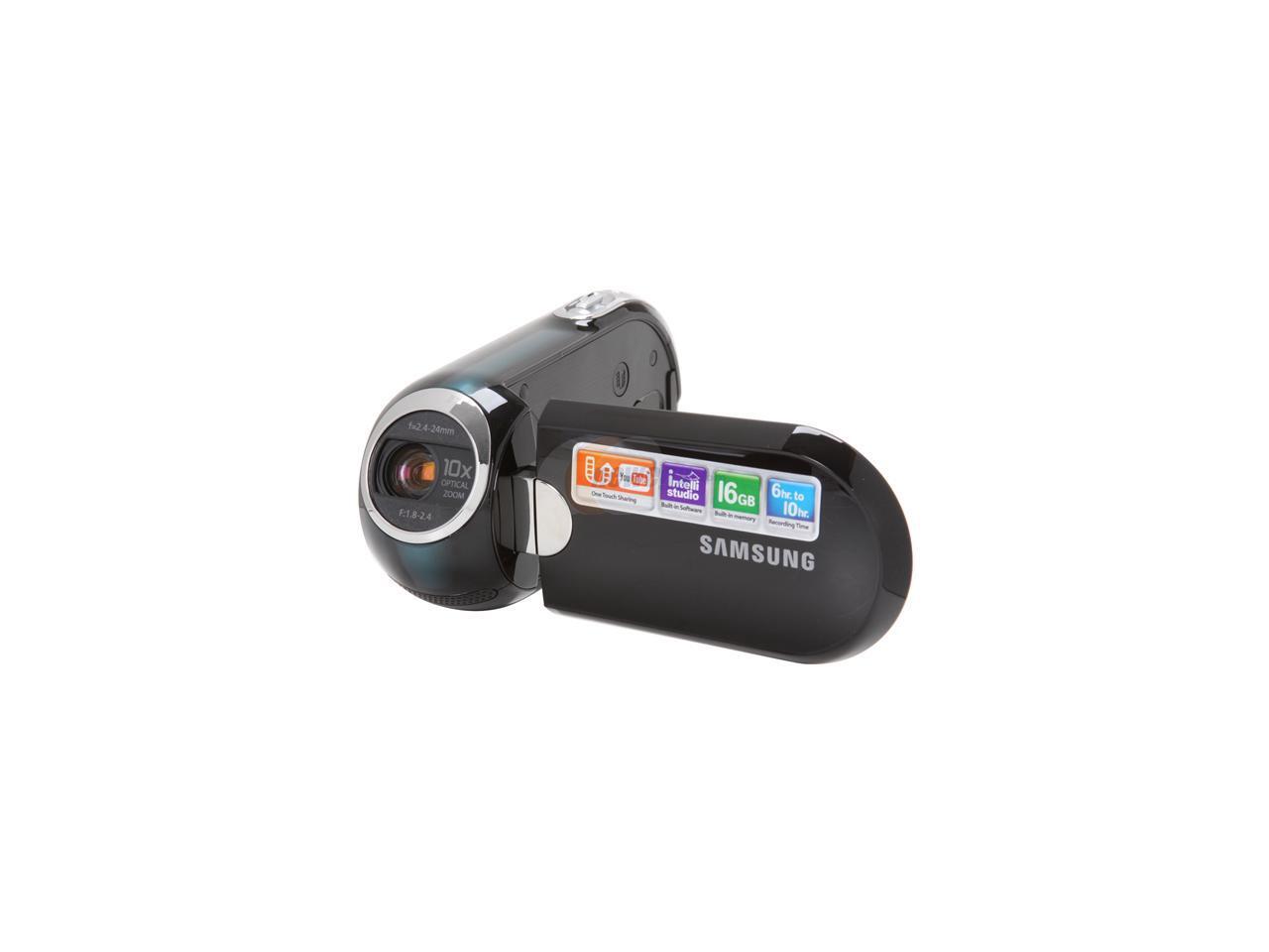 SAMSUNG SMX-C14 Black-Blue Compact SD Memory Camcorder - Newegg.com