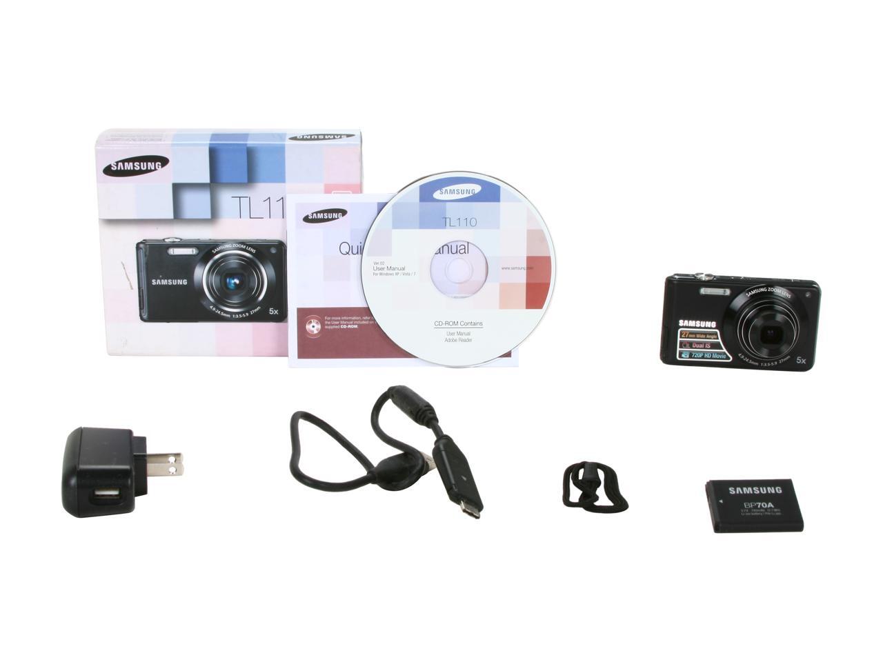 SAMSUNG TL110 Black 14.2 MP 27mm Wide Angle Digital Camera - Newegg.com