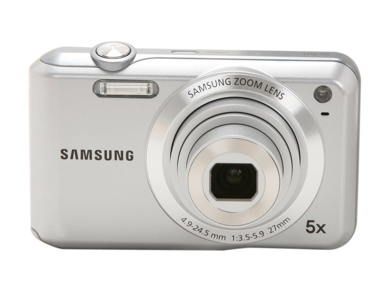 Open Box: SAMSUNG SL50 Silver 10.2 MP 27mm Wide Angle Digital Camera ...