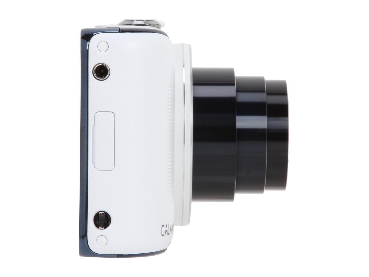 SAMSUNG GC110 White 16.3 MP 23mm Wide Angle Galaxy Camera Wi-Fi HDTV ...