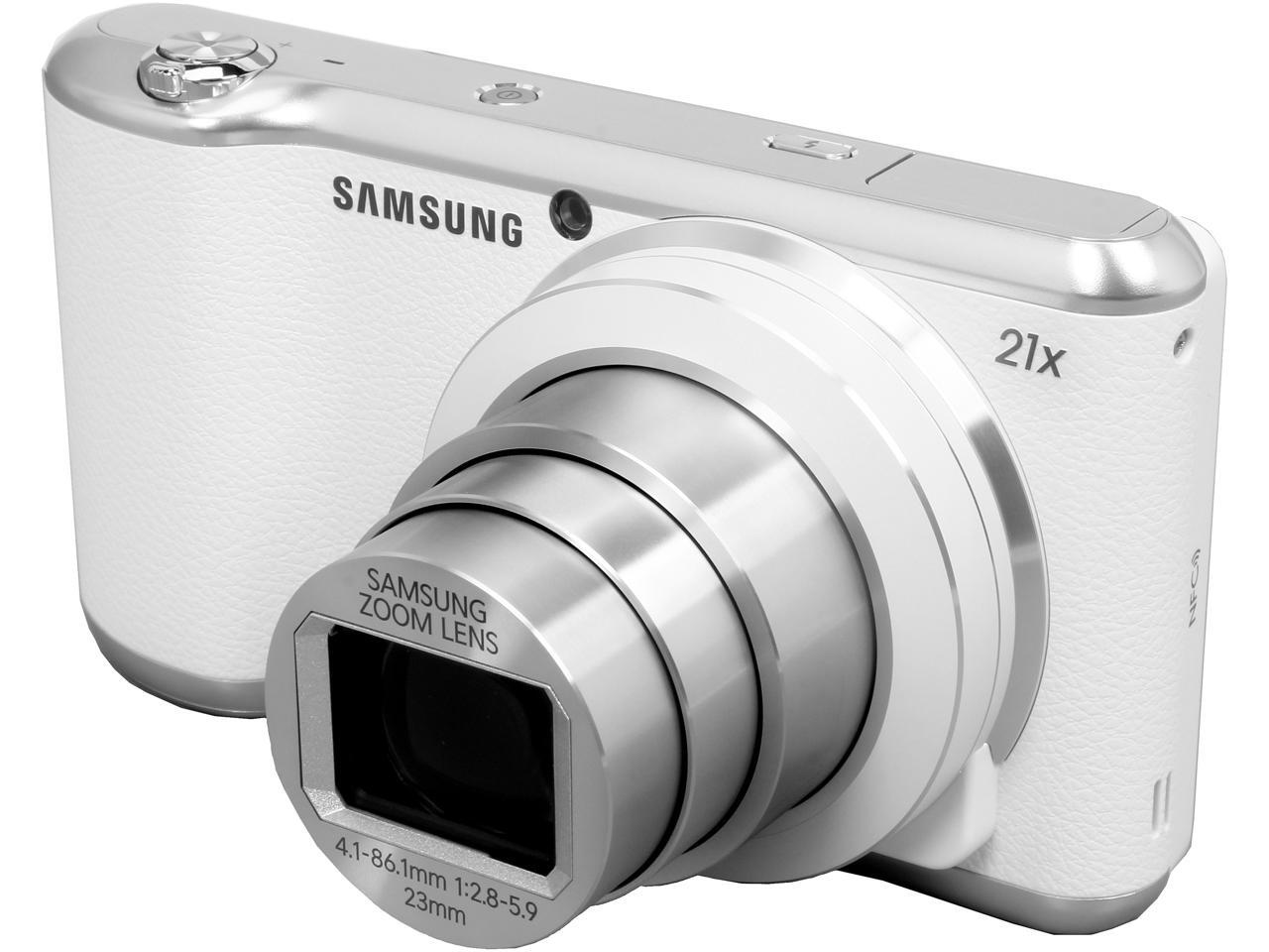 SAMSUNG GALAXY Camera 2 Wi-Fi White 16.3MP 23mm Wide Angle Digital ...