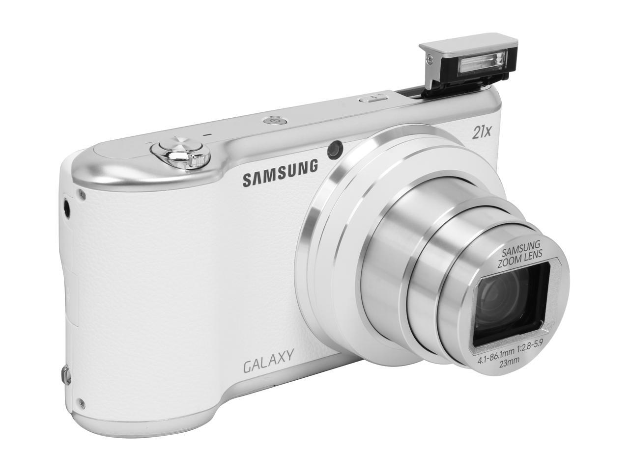 SAMSUNG GALAXY Camera 2 Wi-Fi White 16.3MP 23mm Wide Angle Digital ...