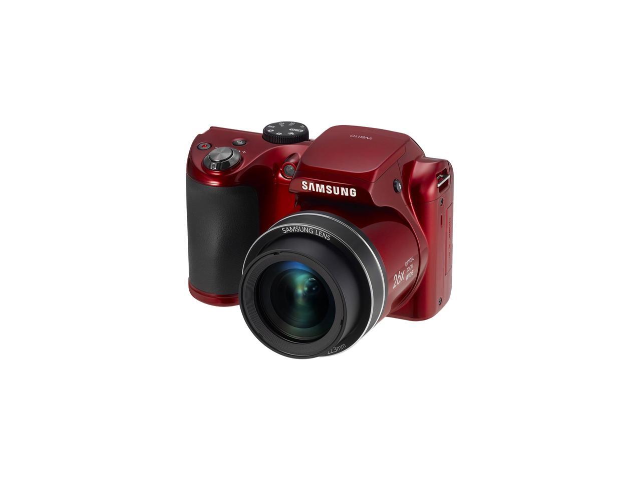 Refurbished: SAMSUNG WB110 Red 20.2 MP Digital Camera HDTV Output ...