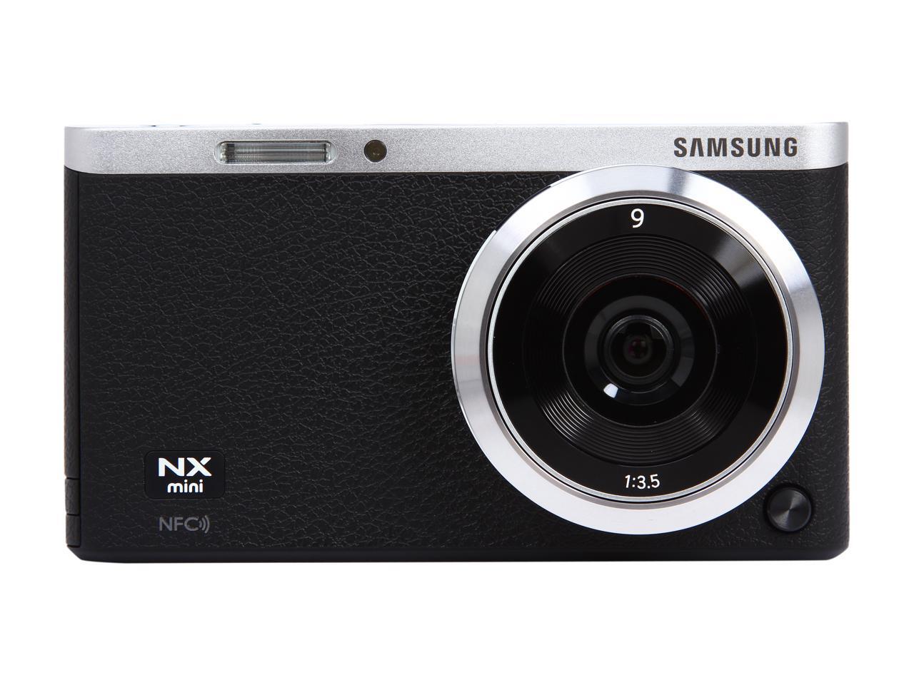 SAMSUNG NX Mini EV-NXF1ZZB1IUS Black Smart Camera with 9mm Lens Mint - Newegg.com