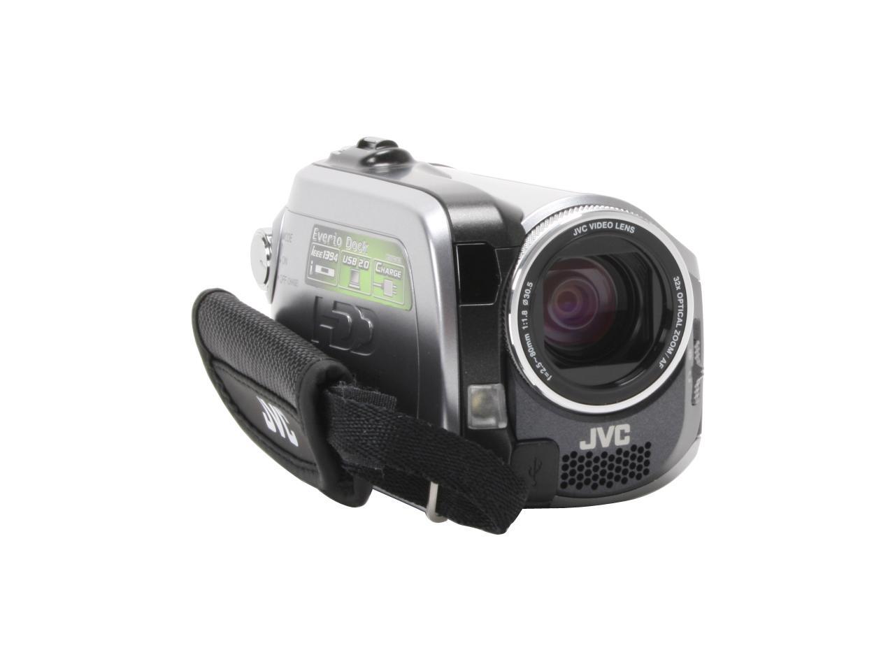 JVC GZ-MG155 Black&Silver 1.07MP 32X Optical Zoom 30GB Hard Disk Drive ...