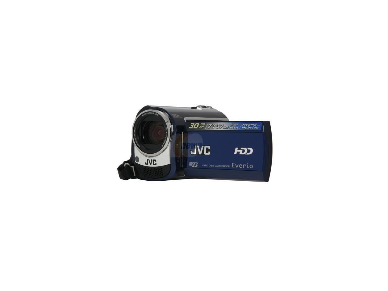 JVC Everio GZ-MG330 Blue 1/6" CCD 2.7"112K LCD 35X Optical Zoom 30GB ...