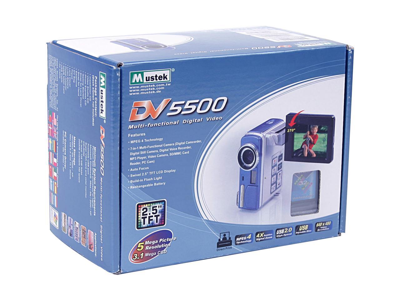 Mustek DV-5500 HDD/Flash Memory Camcorder - Newegg.com