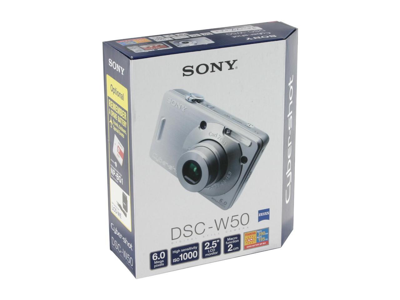 SONY DSC-W50 Silver 6 MP Digital Camera - Newegg.com