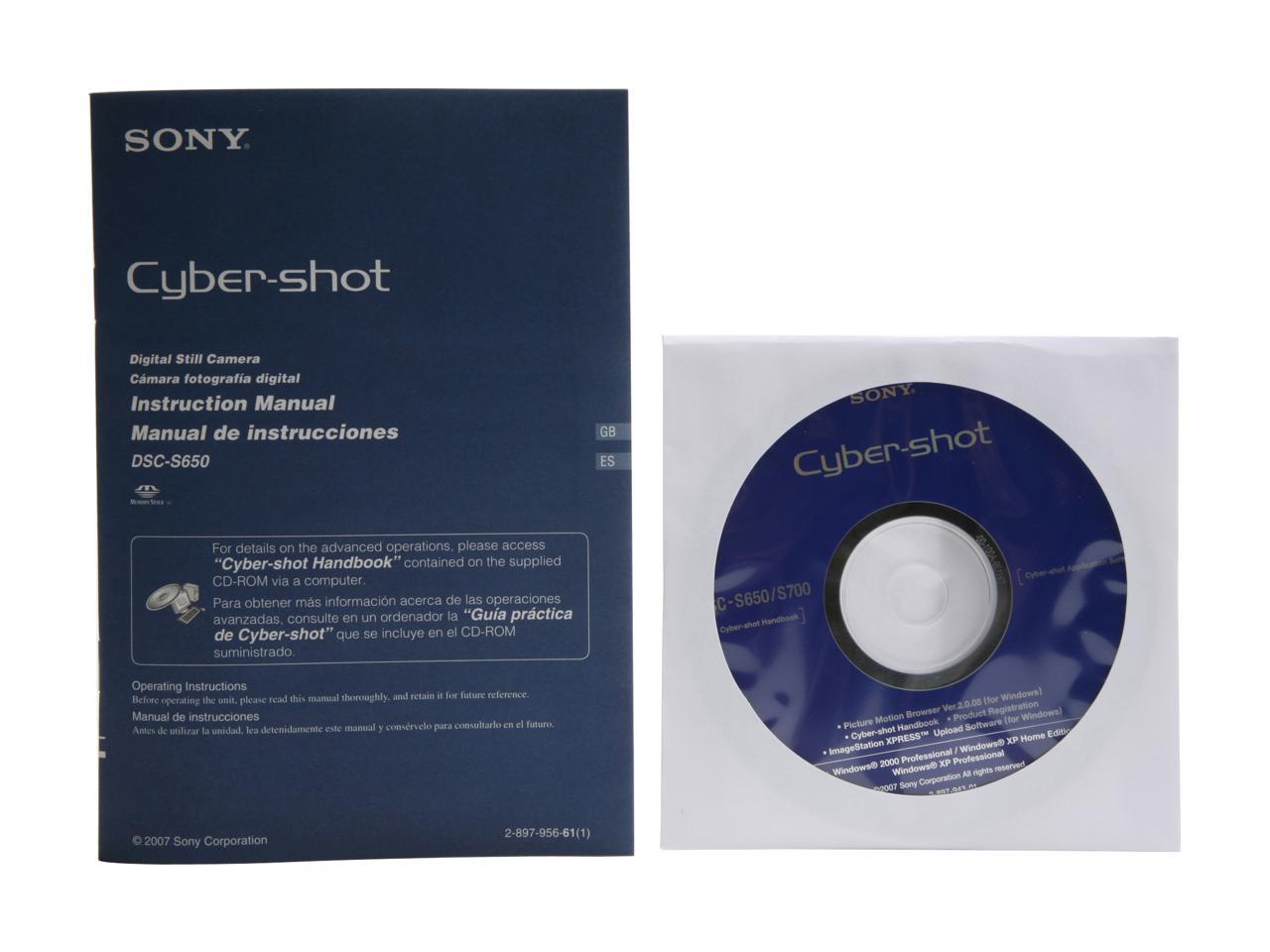 SONY Cyber-shot DSC-S650 Silver 7.2 MP Digital Camera - Newegg.com