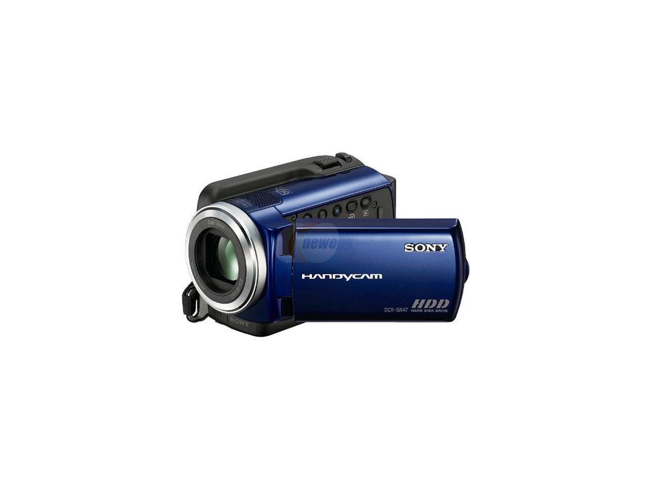 SONY DCR-SR47 Blue 60GB HDD Handycam Camcorder - Newegg.com