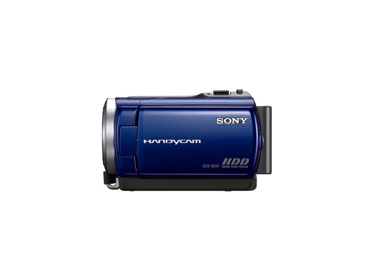 SONY DCR-SR47 Blue 60GB HDD Handycam Camcorder - Newegg.com