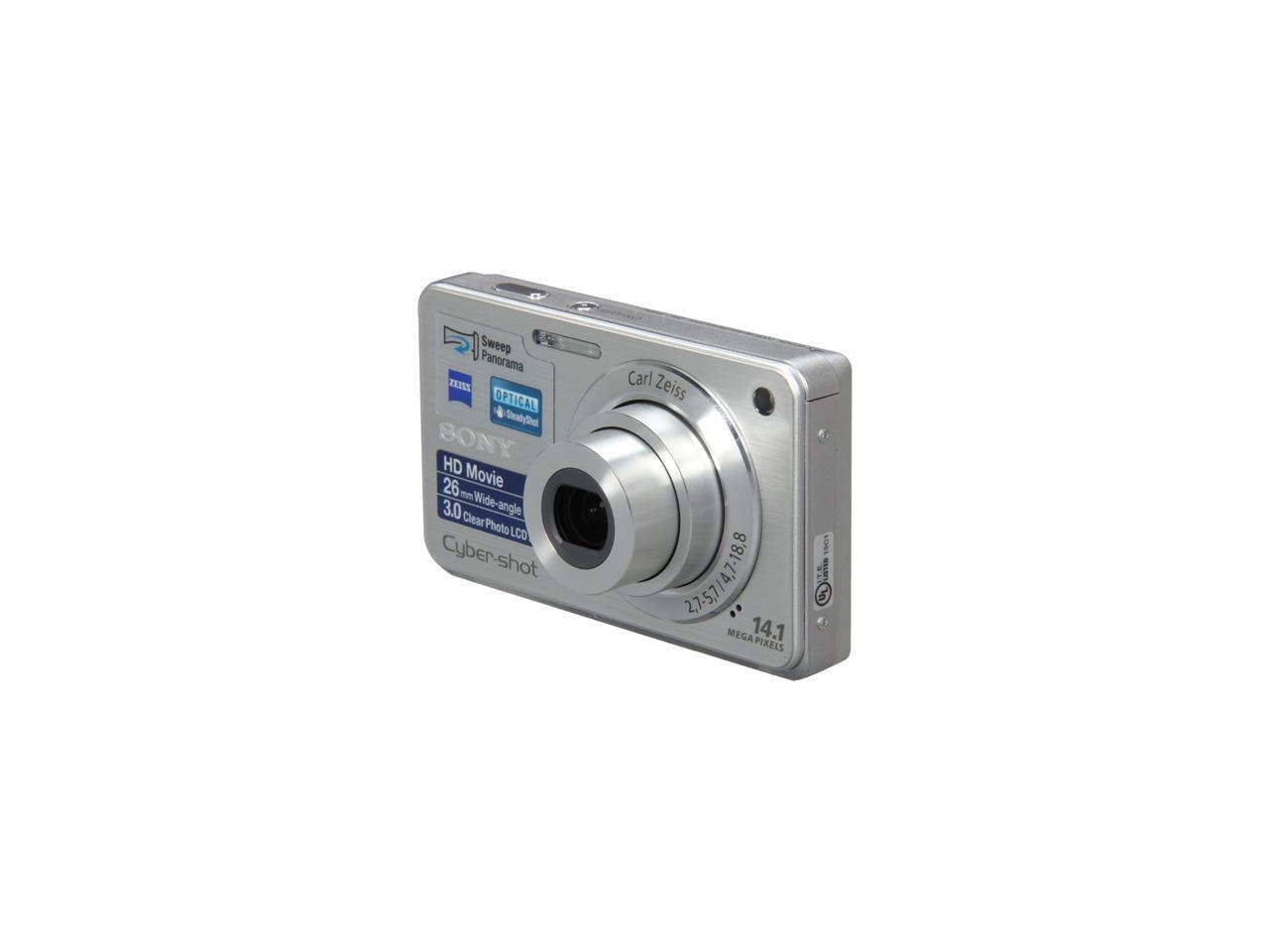 SONY DSCW560 Silver 14.1 MP 26mm Wide Angle Digital Camera - Newegg.com