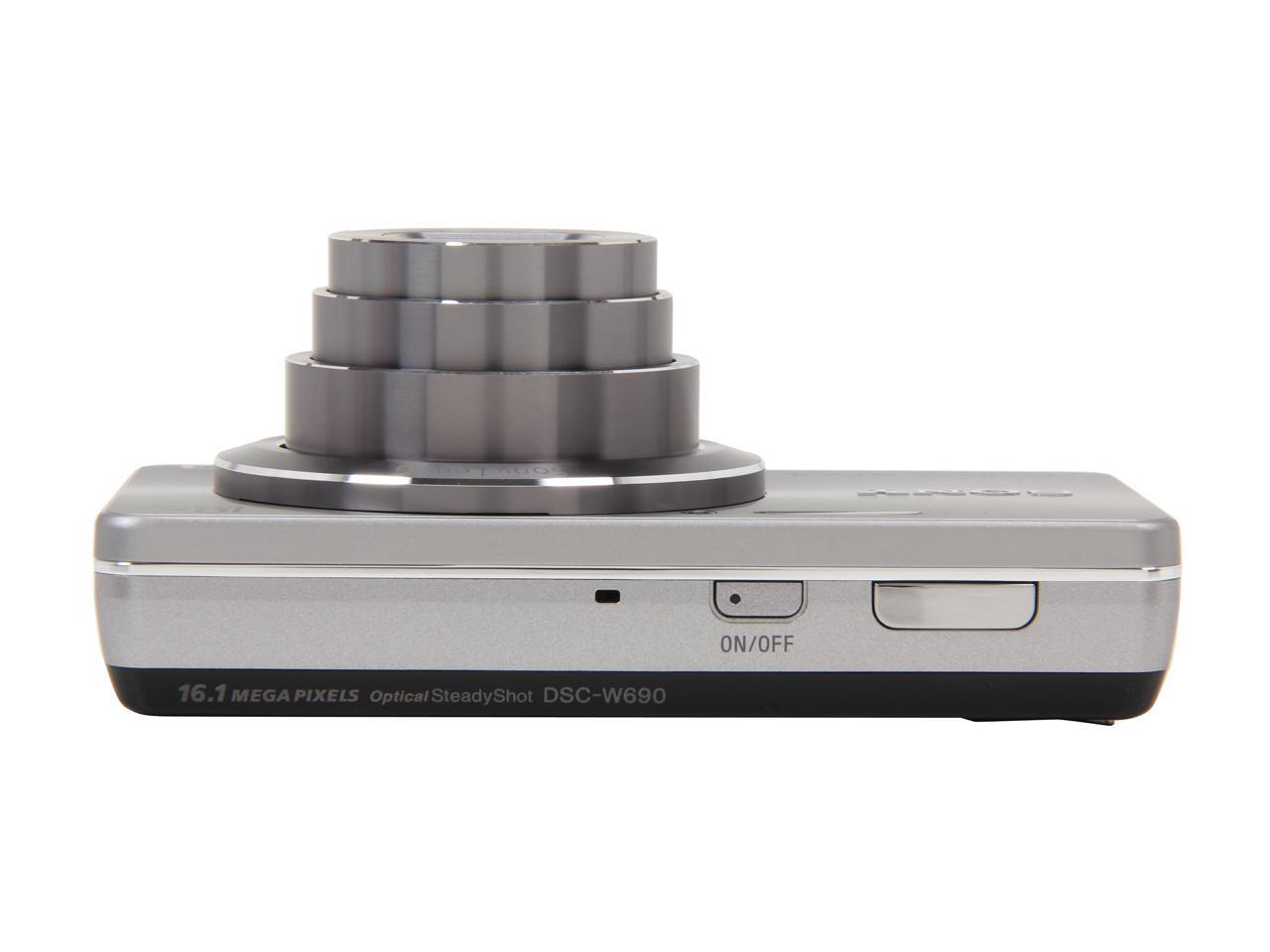 SONY Cyber-shot DSC-W690 Silver > 16.0 MP Digital Camera - Newegg.com