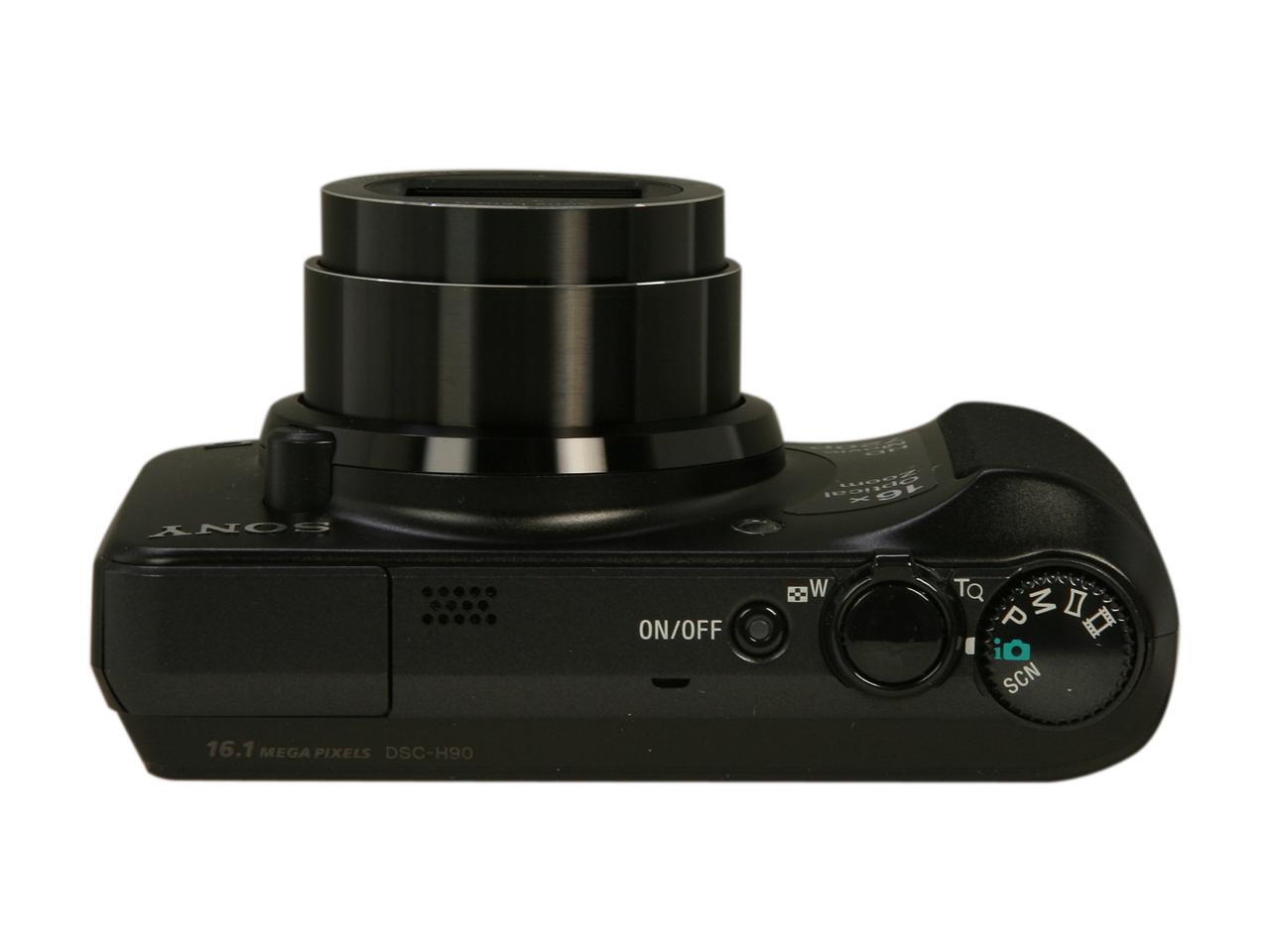 SONY Cyber-shot DSC-H90/BBDL Black 16.1 MP 24mm Wide Angle Digital ...