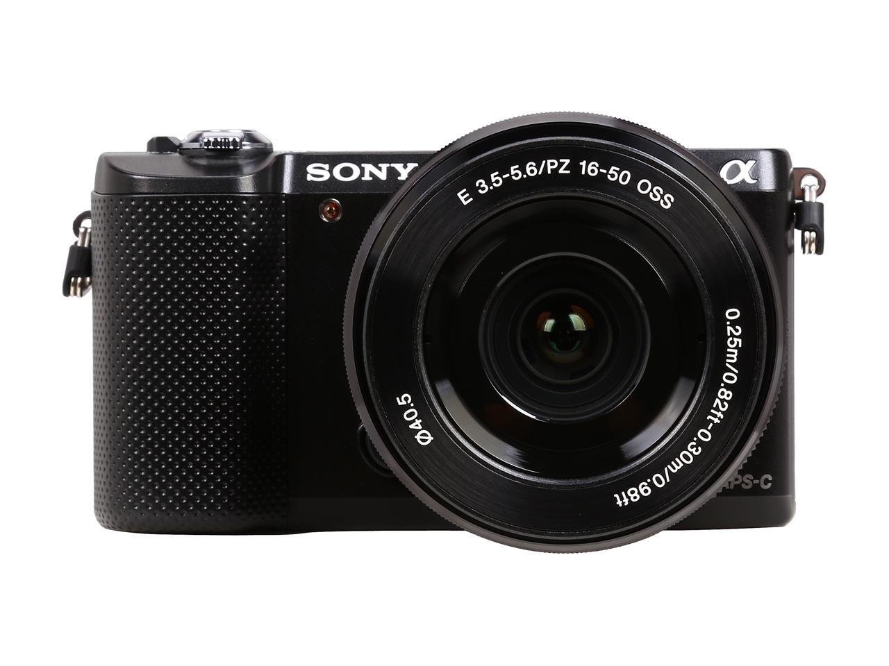 SONY Alpha a5000 ILCE-5000L/B Black Compact Interchangeable Lens ...