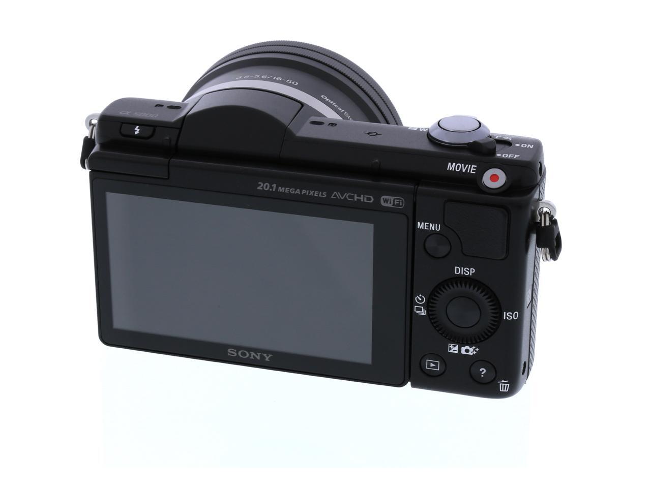 SONY Alpha a5000 ILCE-5000L/B Black Compact Interchangeable Lens Digital Camera with 16-50mm ...